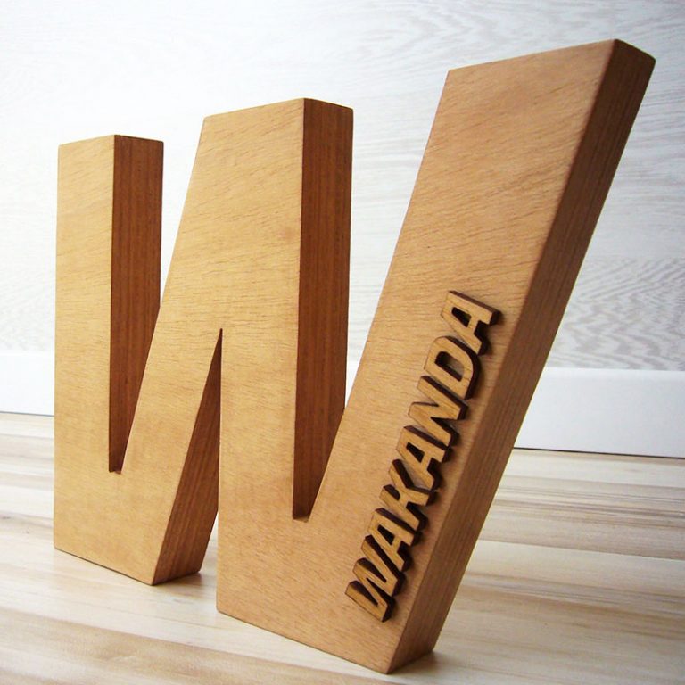 letras de madera natural de pino - Decoraletras