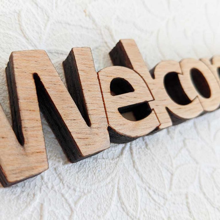 Welcome de madera pequeñito - Decoraletras